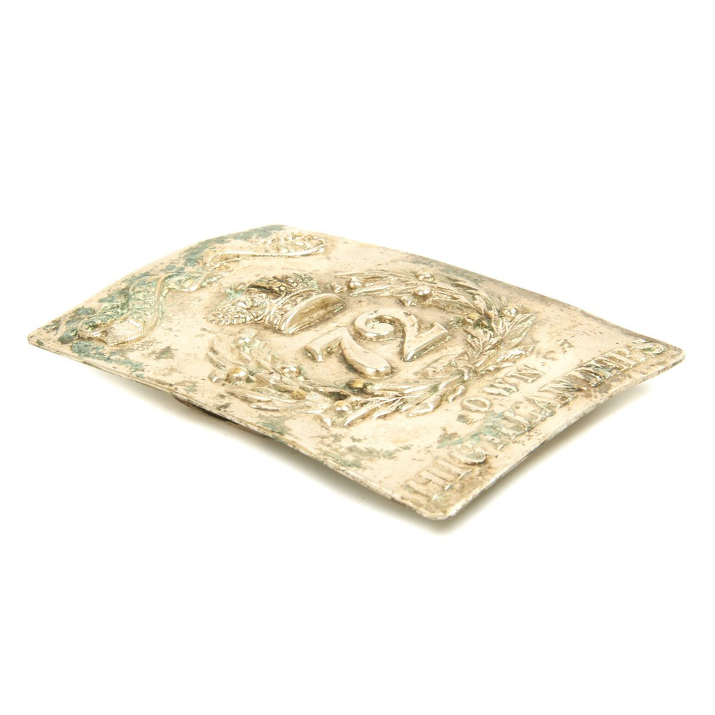 Original British Early 19th Century Cross Belt Plate from the 72nd Hig ...