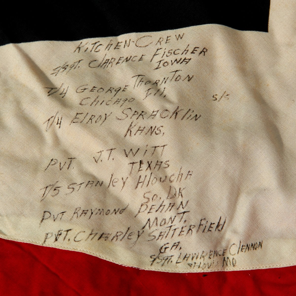 Original German WWII National Flag Banner Signed by 3rd Armored Field ...