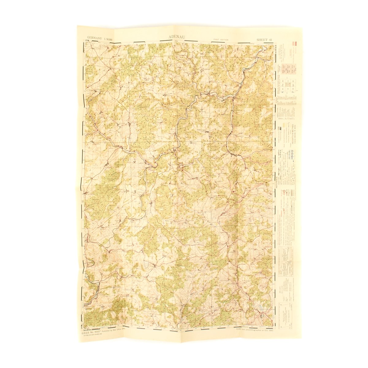 Original British WWII 1944 Color Maps of Germany (Bonn, Wittich, Adena ...