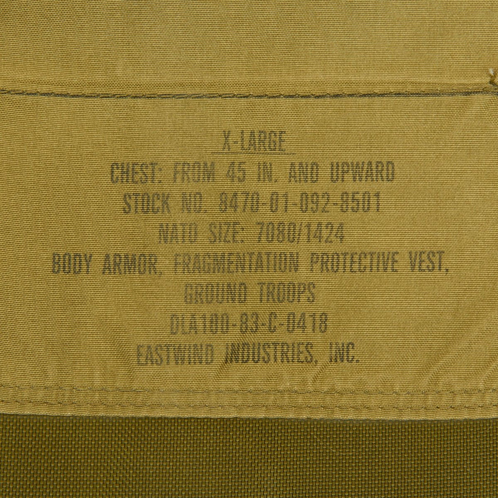 Original USGI Camouflage Body Armor Fragmentation Protective Flak Vest ...