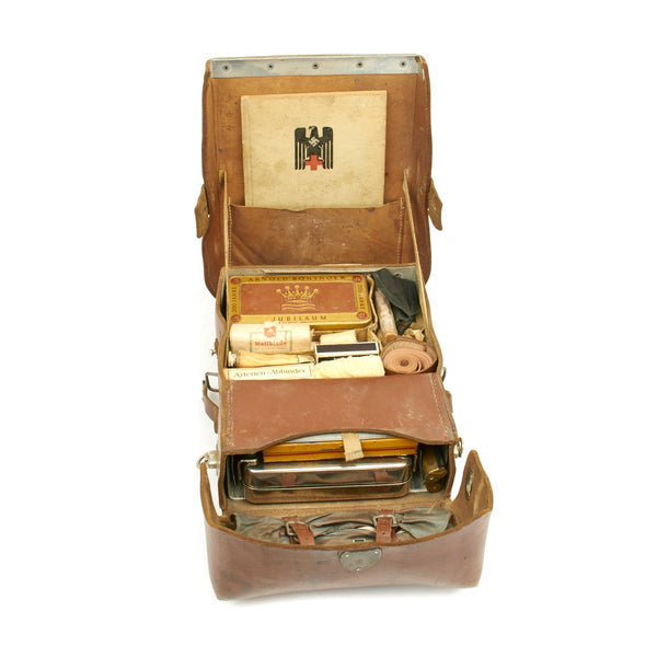 Original German WWII Field Medic First Aid Medical Set in Leather Medic ...