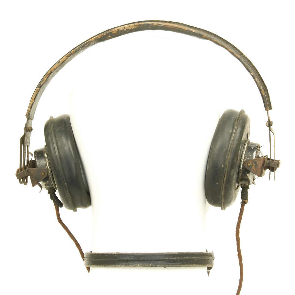 Original German WWII Panzer Armored Vehicle Model B Headphones with Th ...