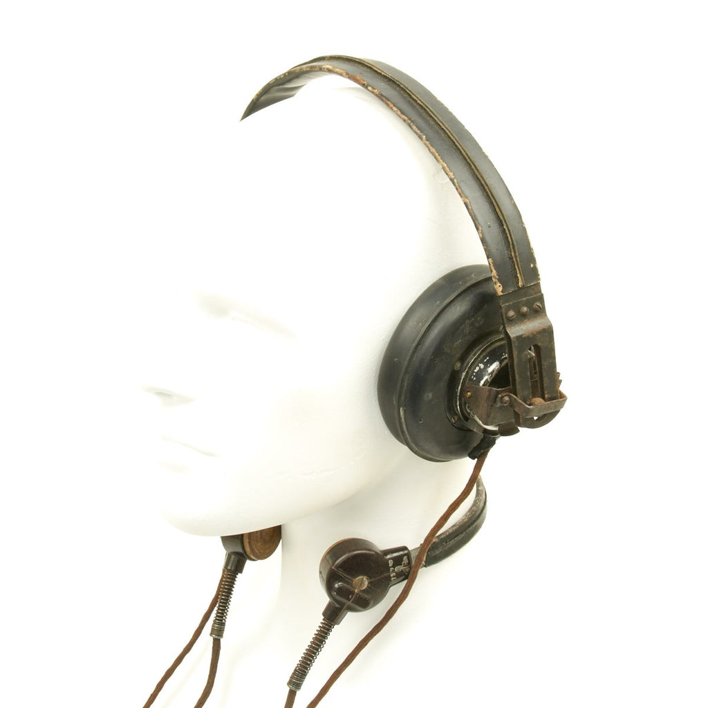 Original German WWII Panzer Armored Vehicle Model B Headphones with Th ...