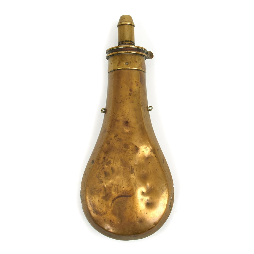 Original British Victorian Copper Gun Powder Flask with Native America ...