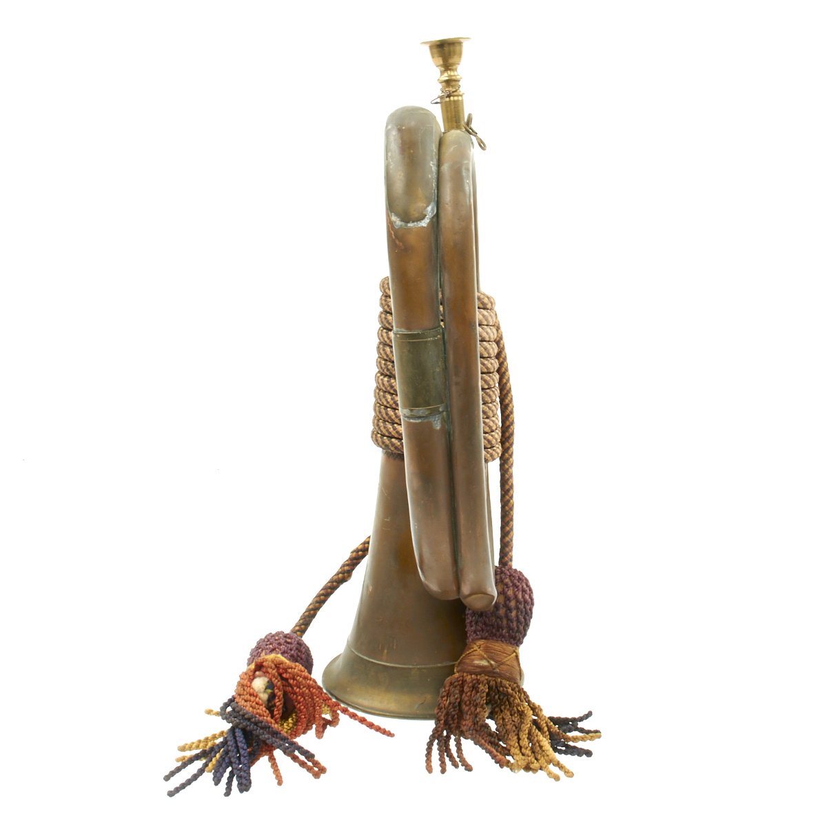 Original British WWI Regimental Bugle with Tasseled Cord Wrapping - Ro ...