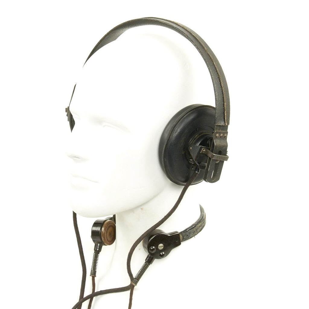 Original German WWII Panzer Armored Vehicle Model B Headset with Throat ...
