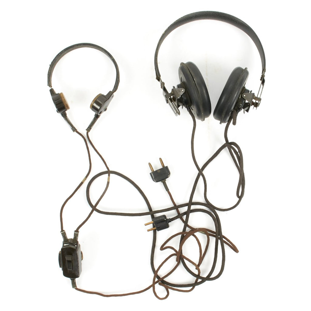 Original German WWII Panzer Armored Vehicle Model B Headset with Throat ...