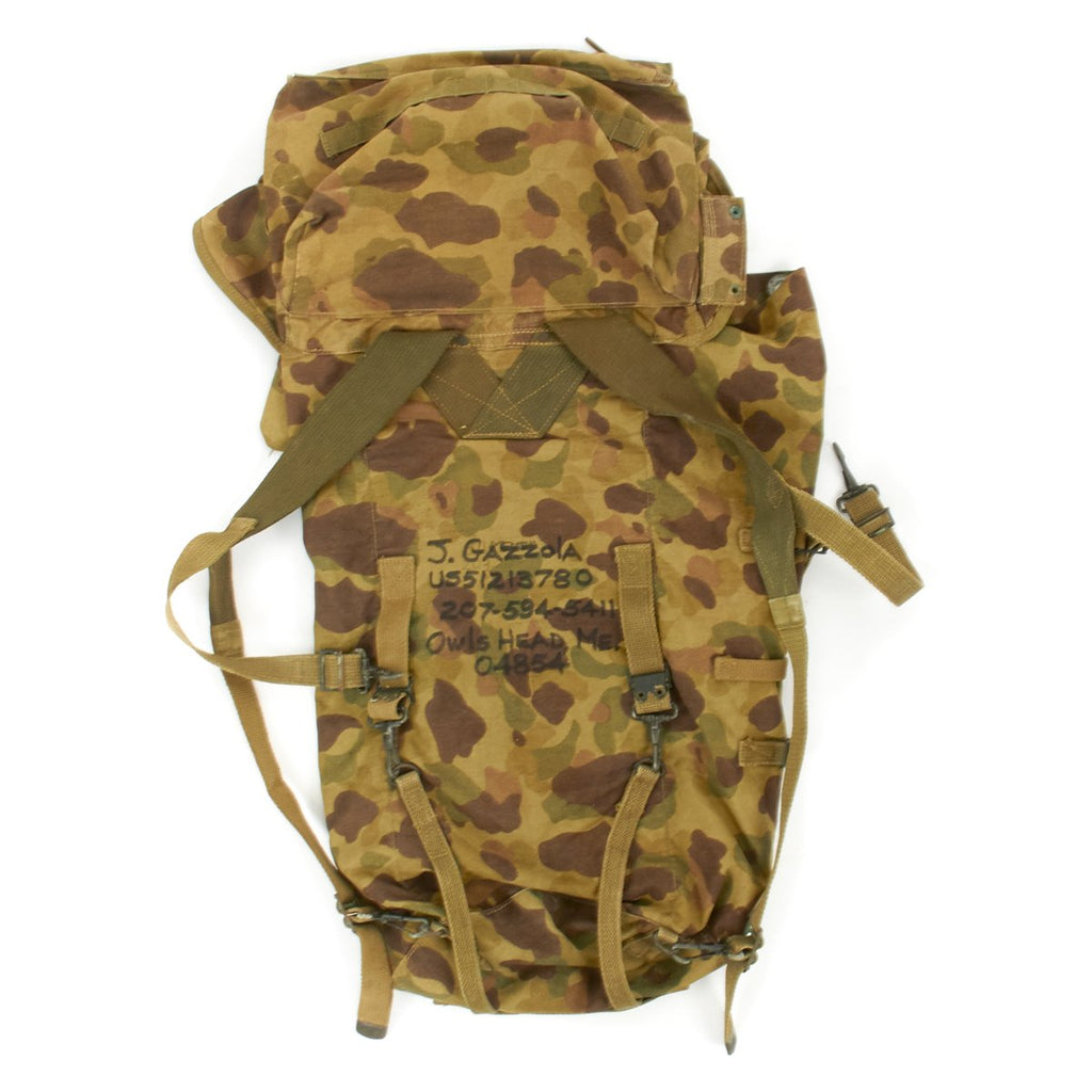 Original U.S. WWII M1943 Camouflage Jungle Pack - Hinson Manufacturing ...