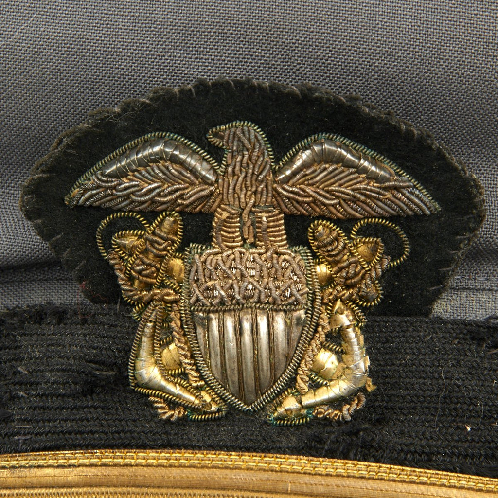 Original U.S. WWII Naval Officer Gray "The Commodore" Combination Viso ...