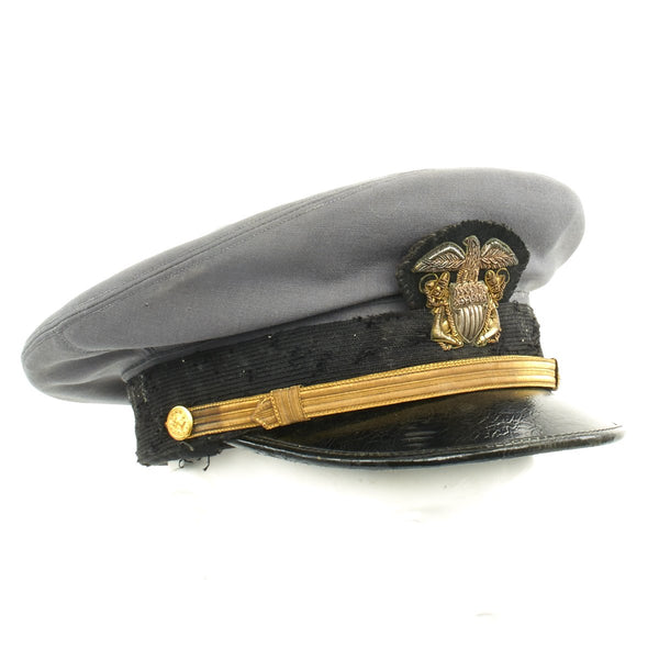 Original U.S. WWII Naval Officer Gray "The Commodore" Combination Viso ...