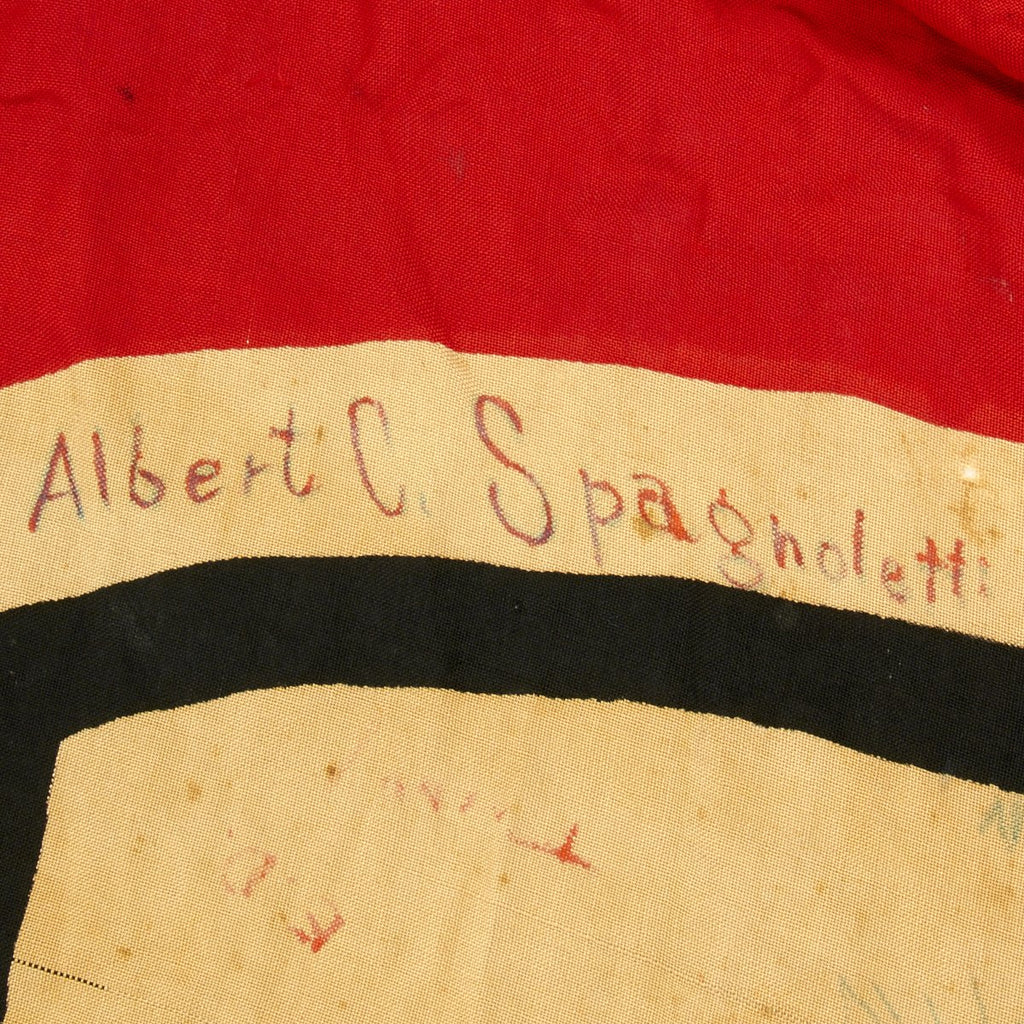 Original German WWII State Service Flag Signed by 92nd Signal Battalion ...