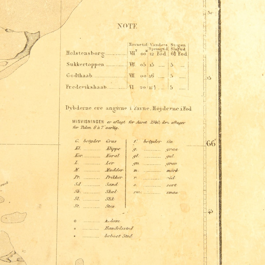 Original German WWII 1942 Kriegsmarine U-Boat Map of Greenland ...