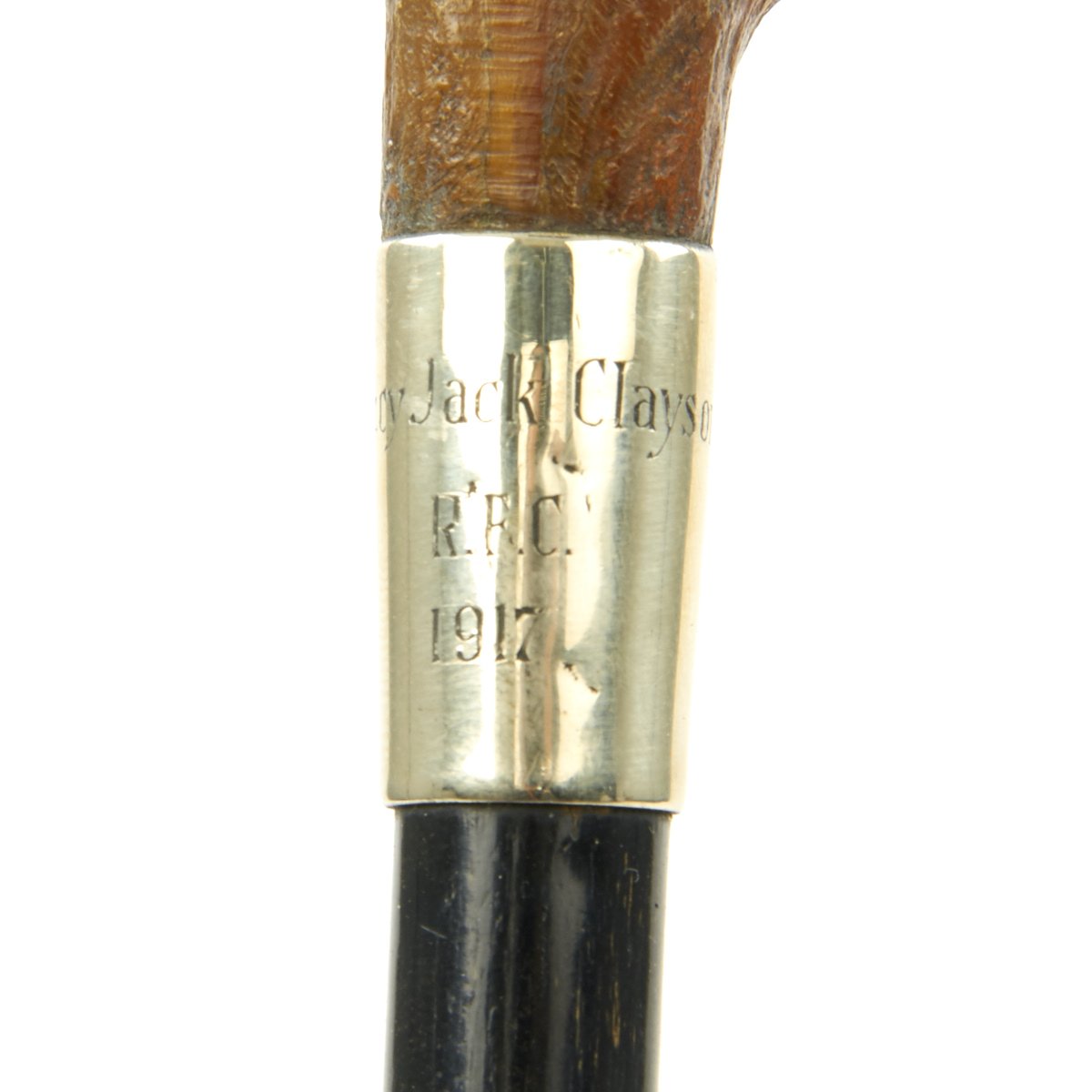 Original British WWI Dog's Head Swagger Stick named to R.F.C. Flying A ...