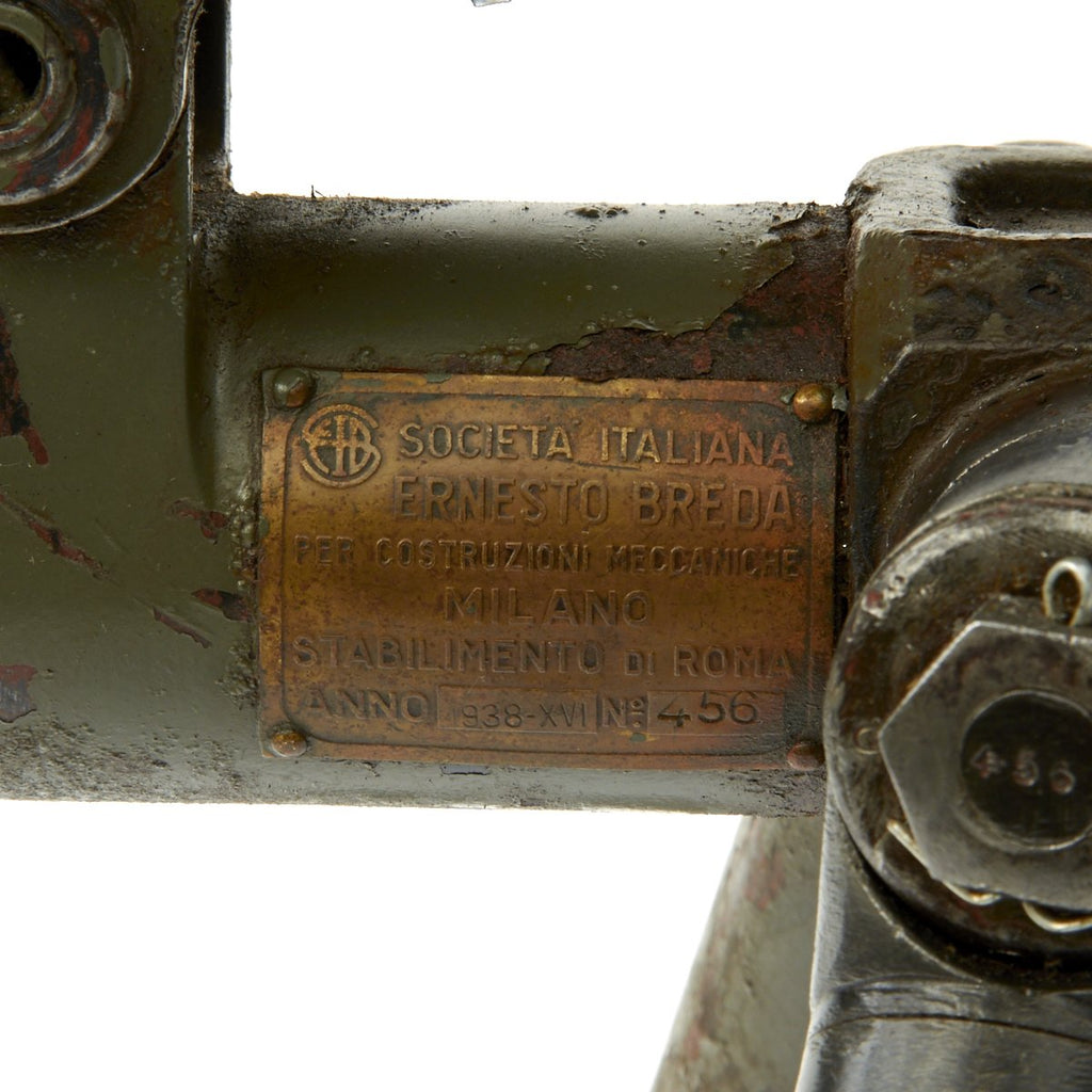 Original Italian WWII Breda Model 37 Display Machine Gun with Tripod a ...
