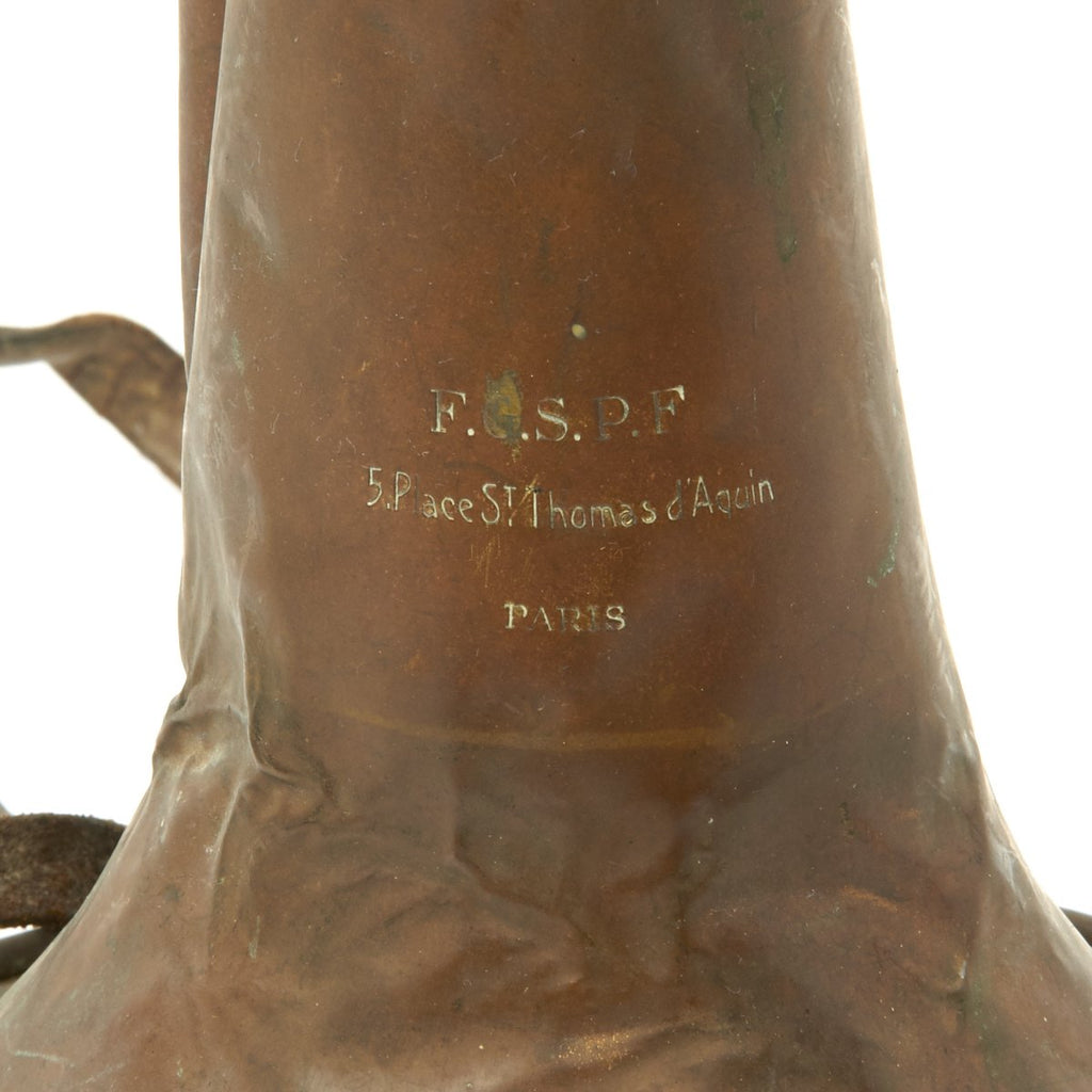 Original French Pre-WWI Clarion Bass Trumpet Bugle with Shoulder Strap ...