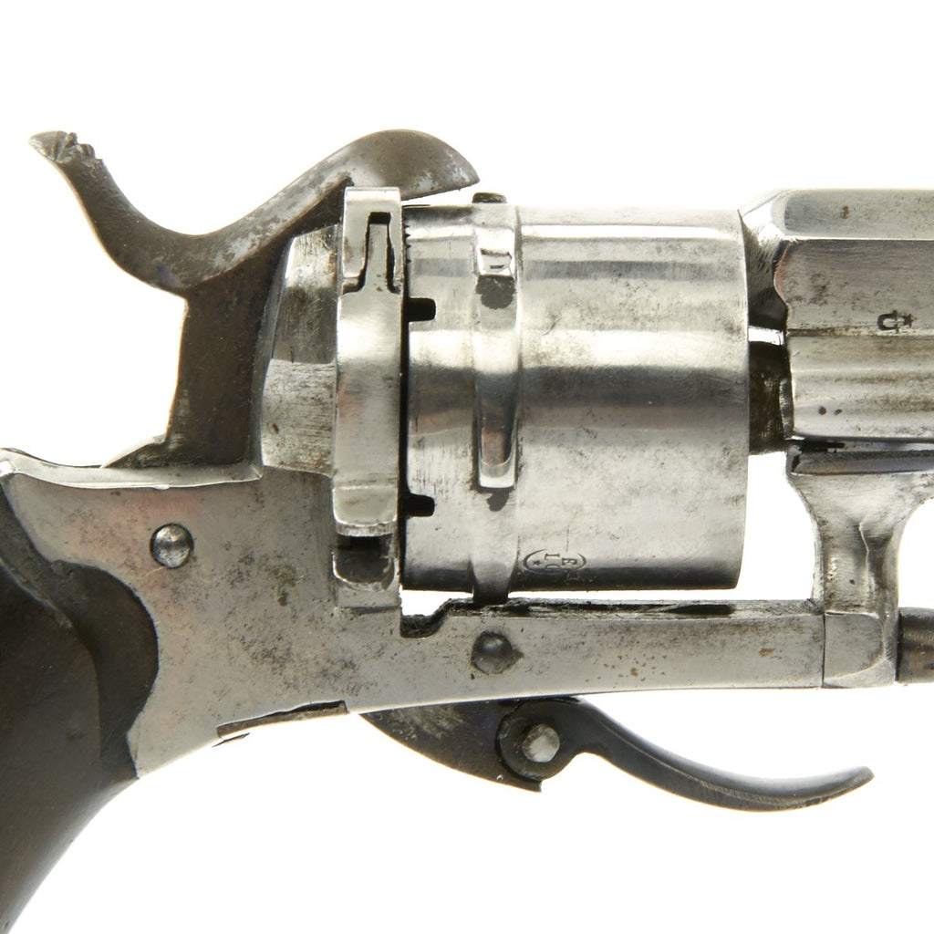 Original Victorian Belgian Pinfire Revolver Issued to Customs House, H ...