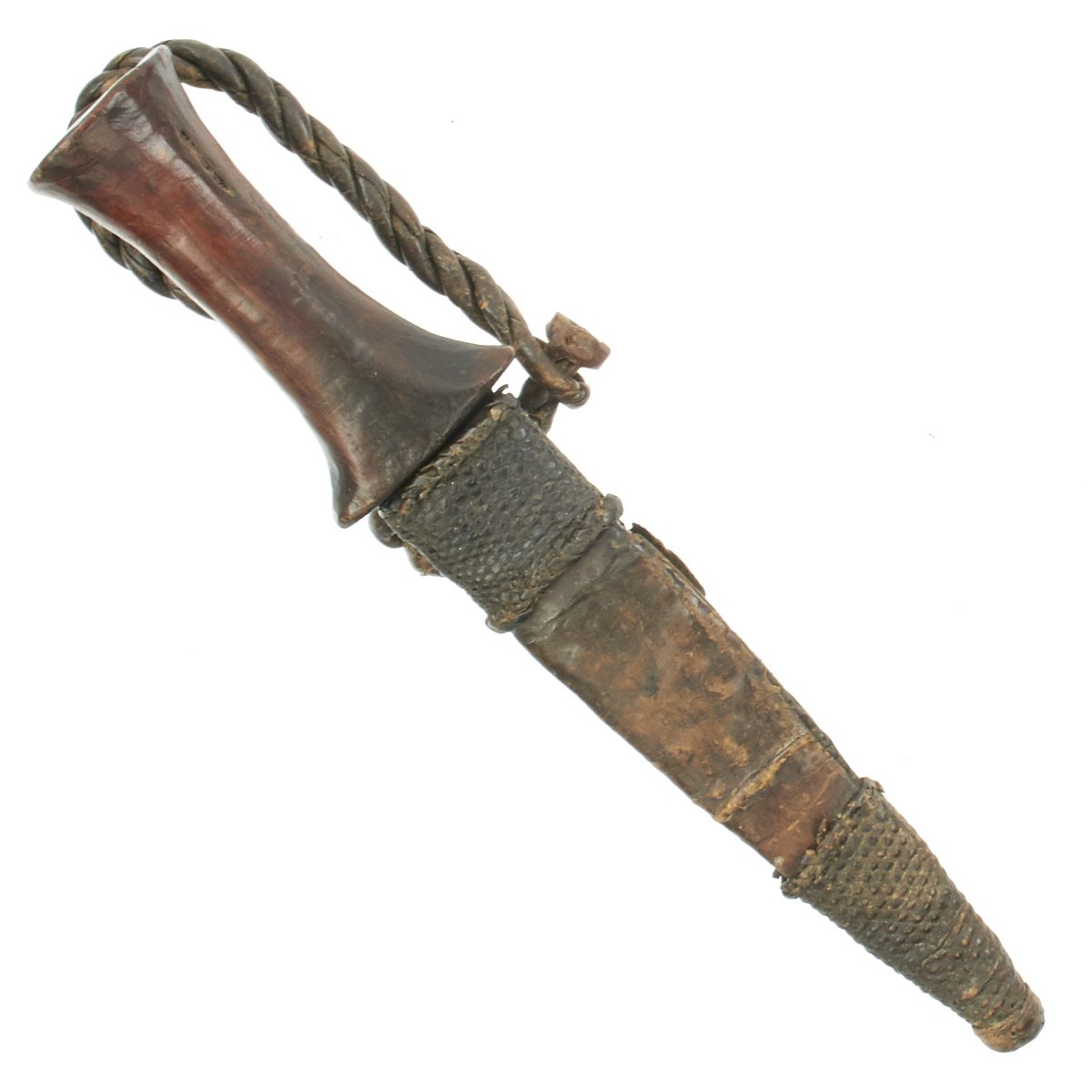 Original Sudanese Mahdi Dervish Arm Dagger with Reptile Leather Scabba ...