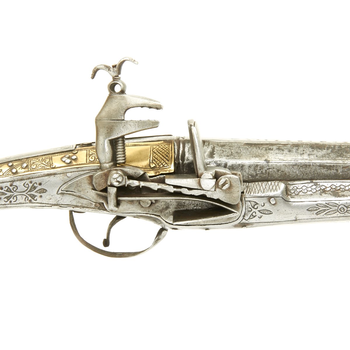 Original Balkan Iron and Brass Clad Miquelet Tanchika Long Musket c.17 ...