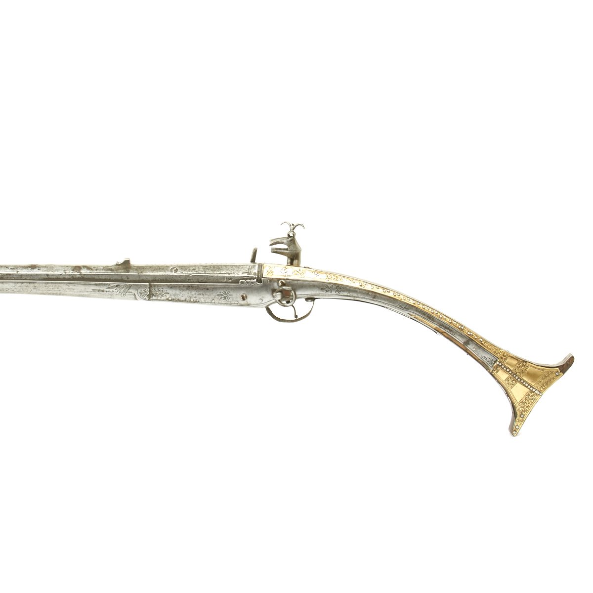 Original Balkan Iron and Brass Clad Miquelet Tanchika Long Musket c.17 ...