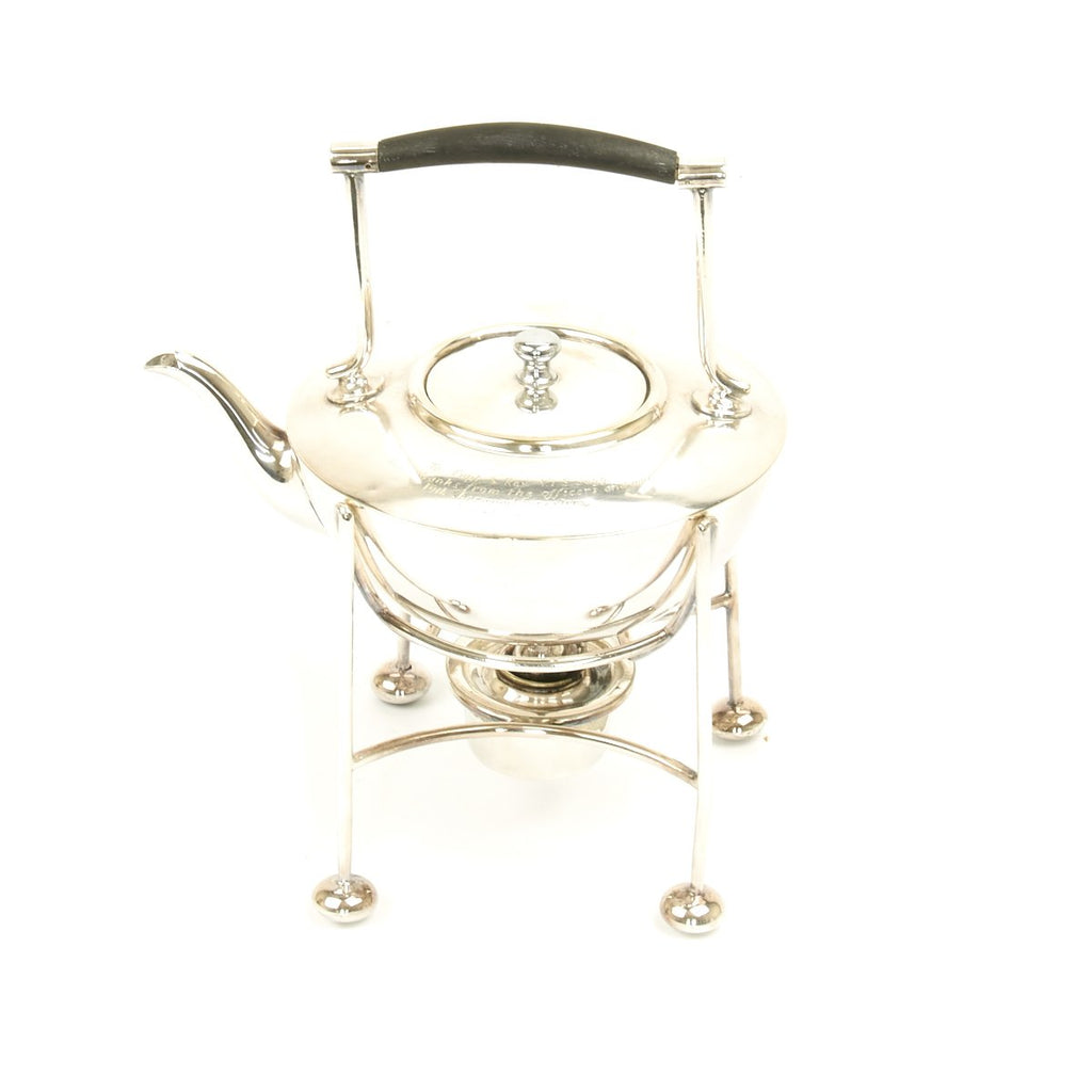 Original British WWI Silver Plated Military Presentation Trench Tea Se ...