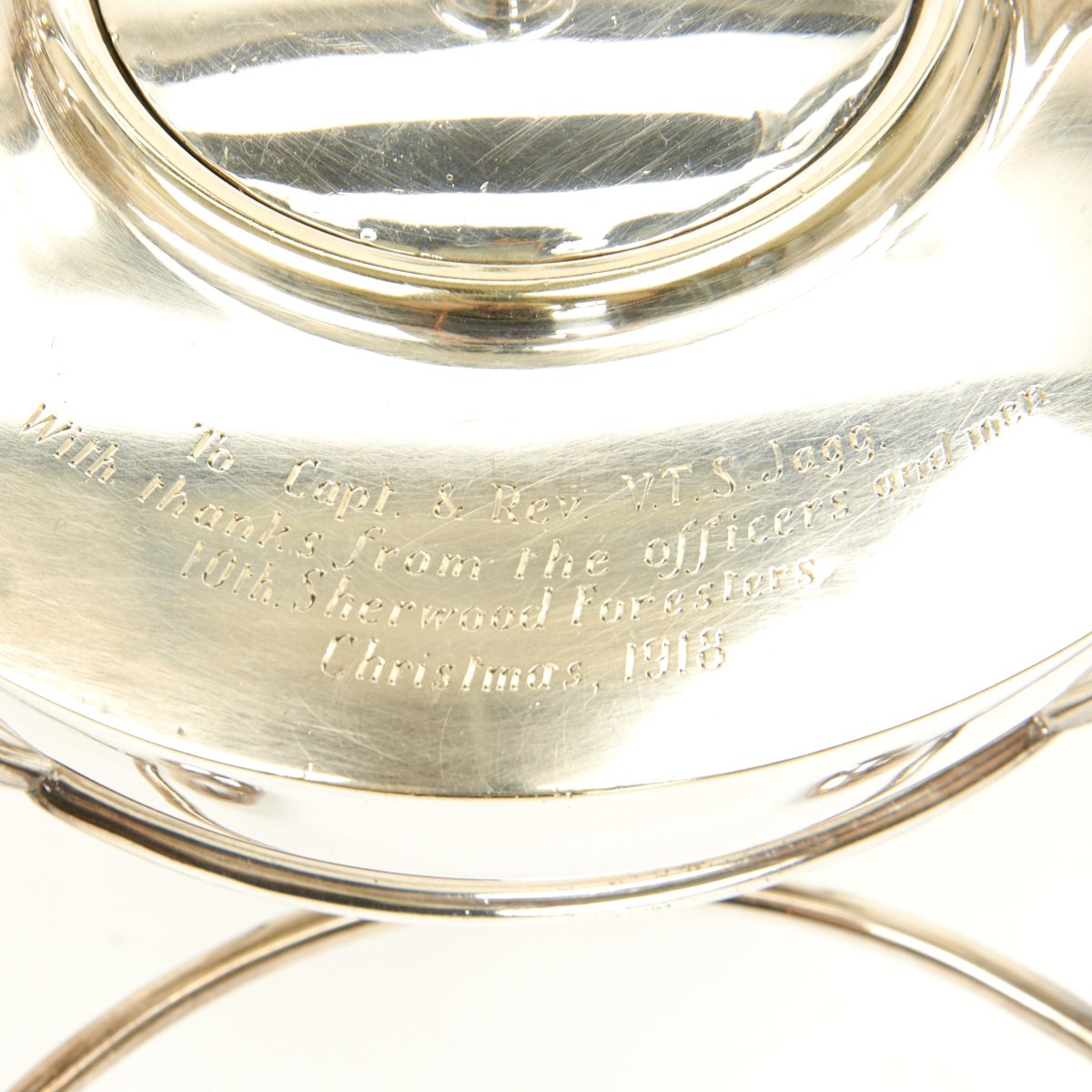 Original British WWI Silver Plated Military Presentation Trench Tea Se ...