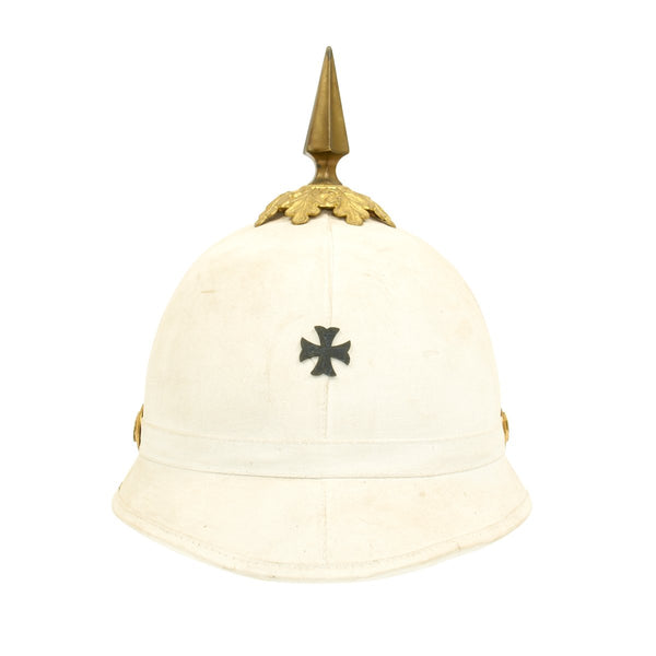 Original U.S. M-1881 Medical Officer's White Spiked Pith Helmet ...