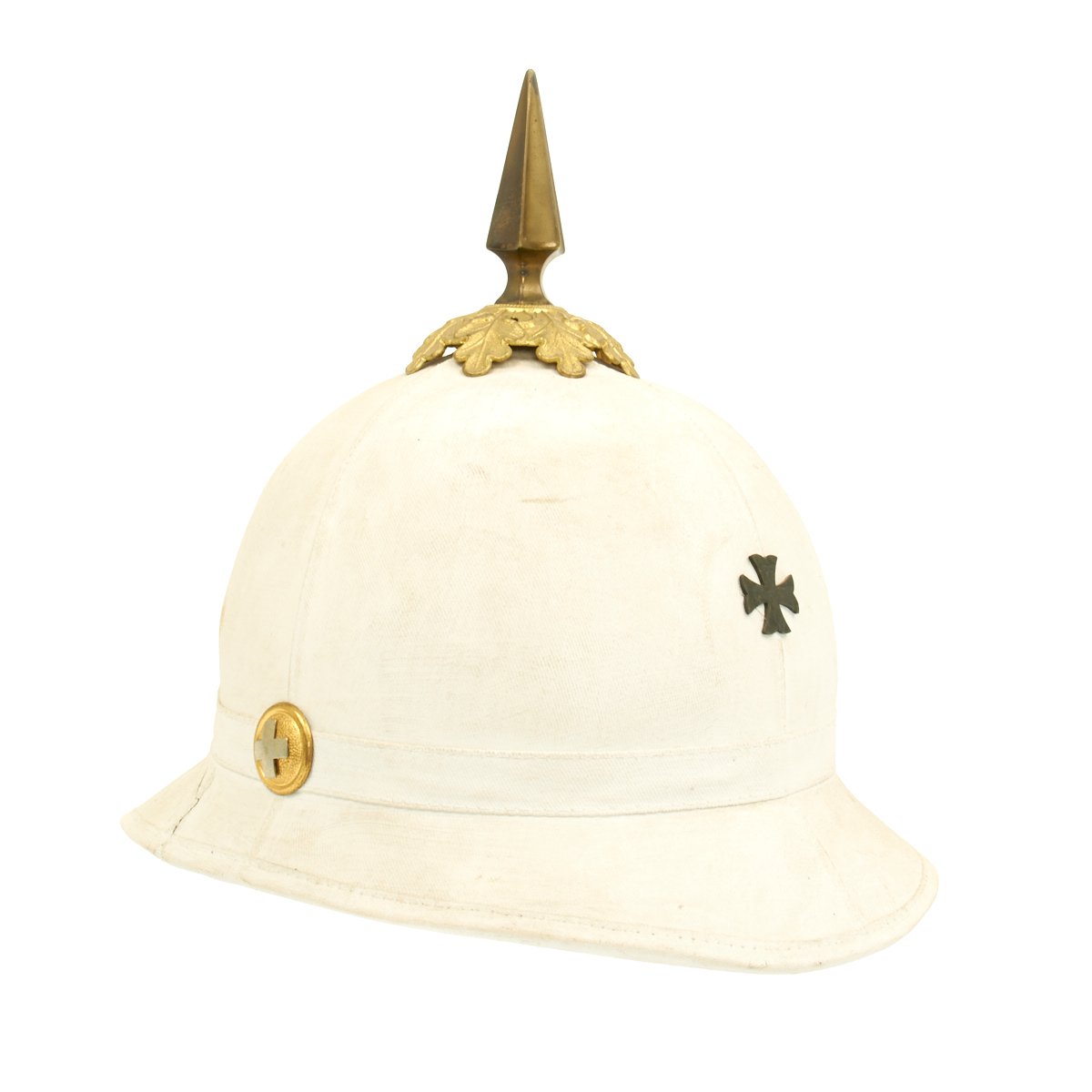 Original U.S. M-1881 Medical Officer's White Spiked Pith Helmet ...