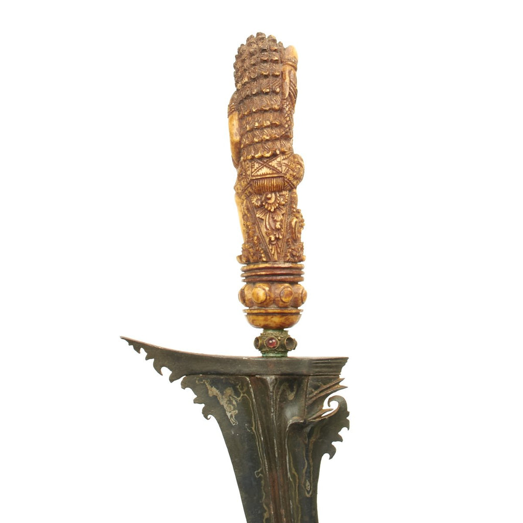 Original 17th Century Rangda Ritual Ivory Handle Kris Dagger from Isla ...