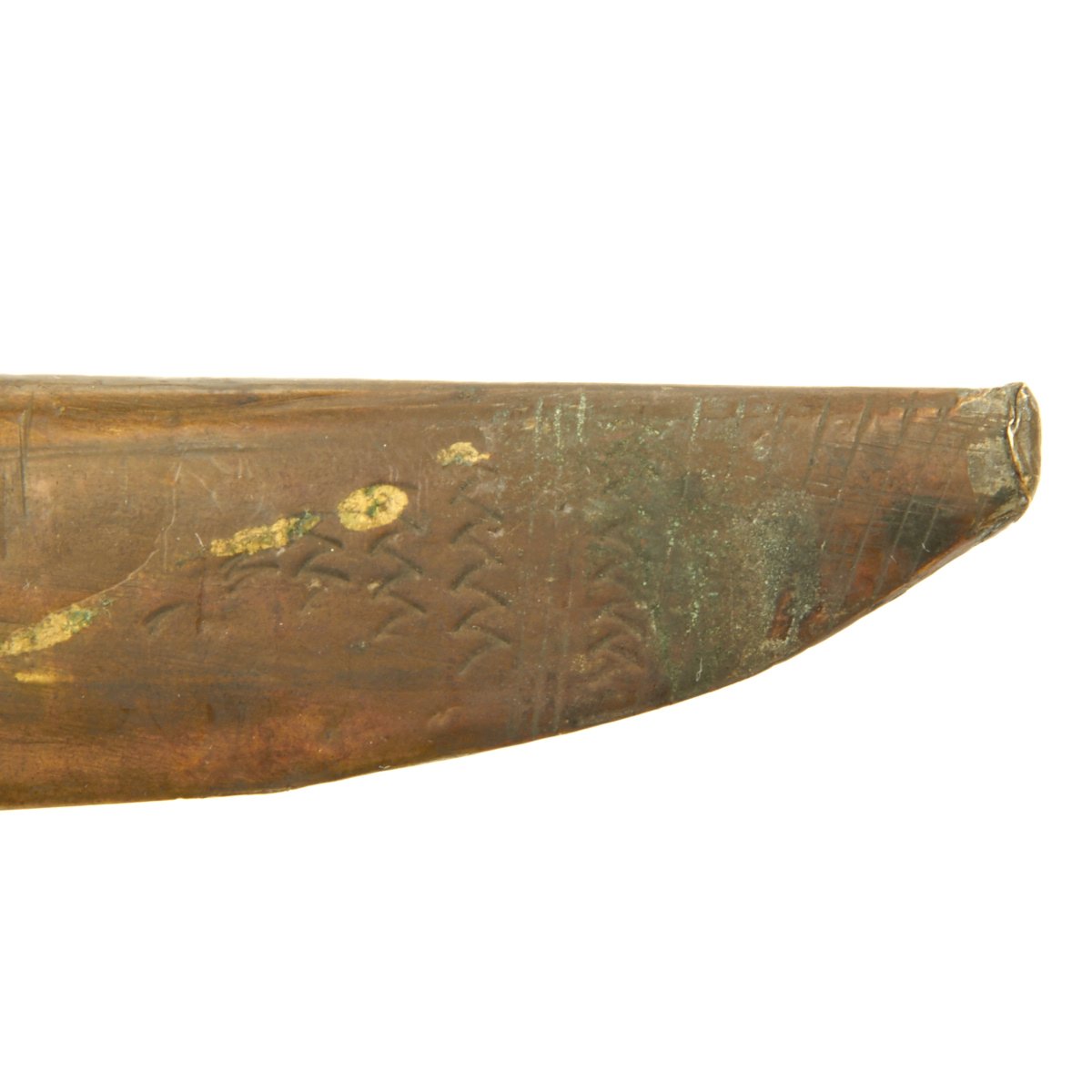 Original Ottoman Bichaq Dagger with Brass Covered Scabbard - circa 180 ...