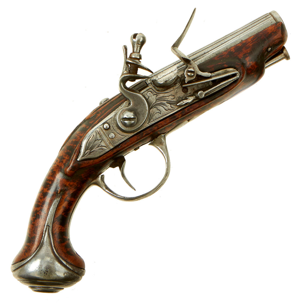 Original 18th Century Pair of Italian Flintlock Small Pocket Pistols w ...