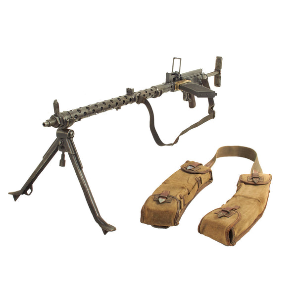 Original German WWII MG 13 Display Light Machine Gun with Rare Brass M ...