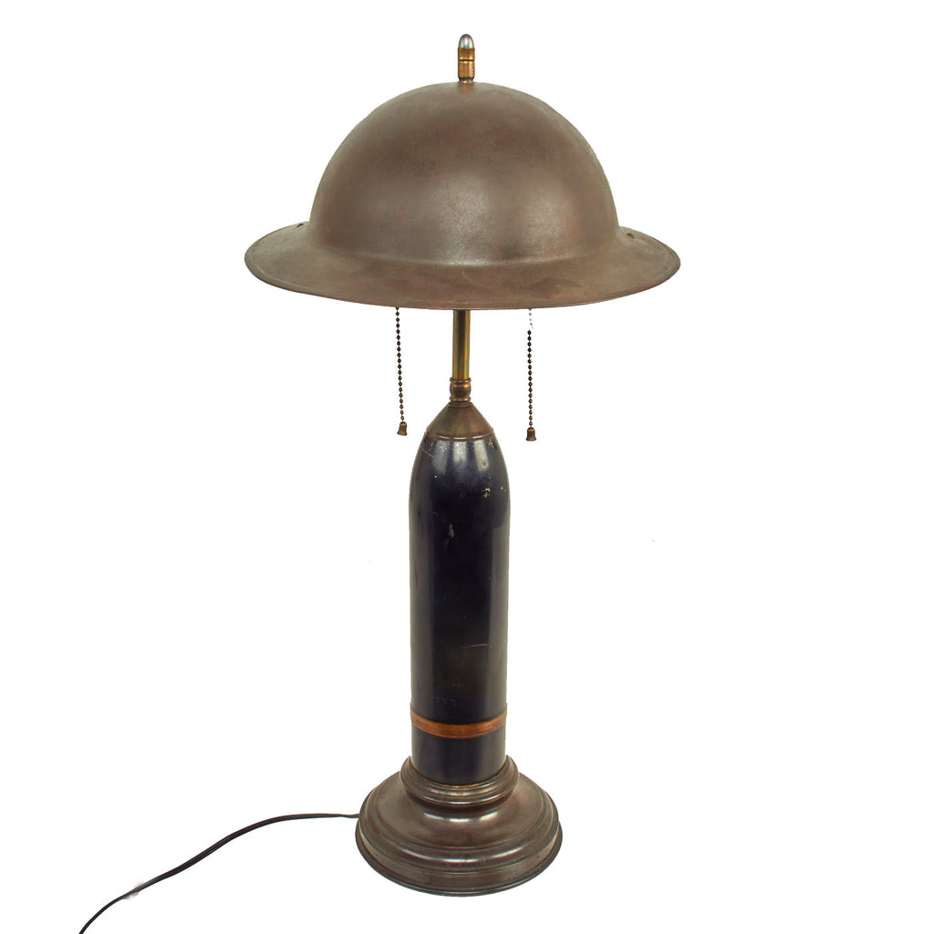 Original U.S. WWI Victory Lamp Featuring British Made M1917 Helmet and ...