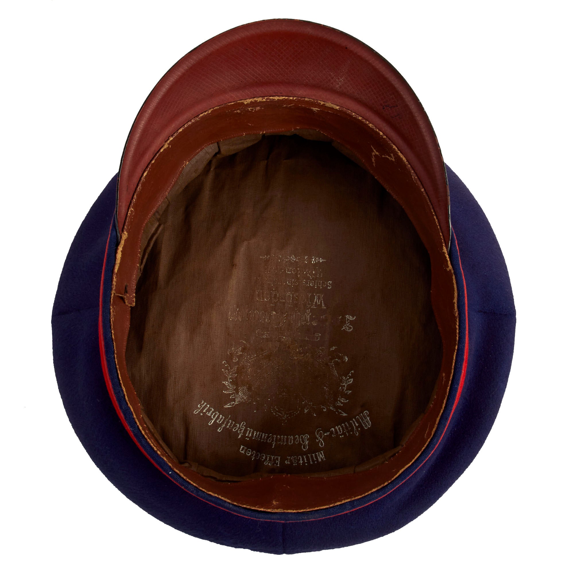 Original Imperial German WWI Prussian Dark Blue Infantry EM/NCO Visor ...