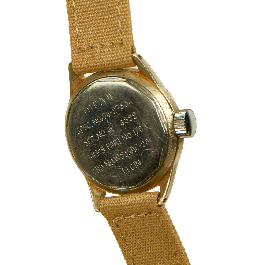 Original U.S. WWII 1942 Type A-11 USAAF Wrist Watch by Elgin - Fully F ...