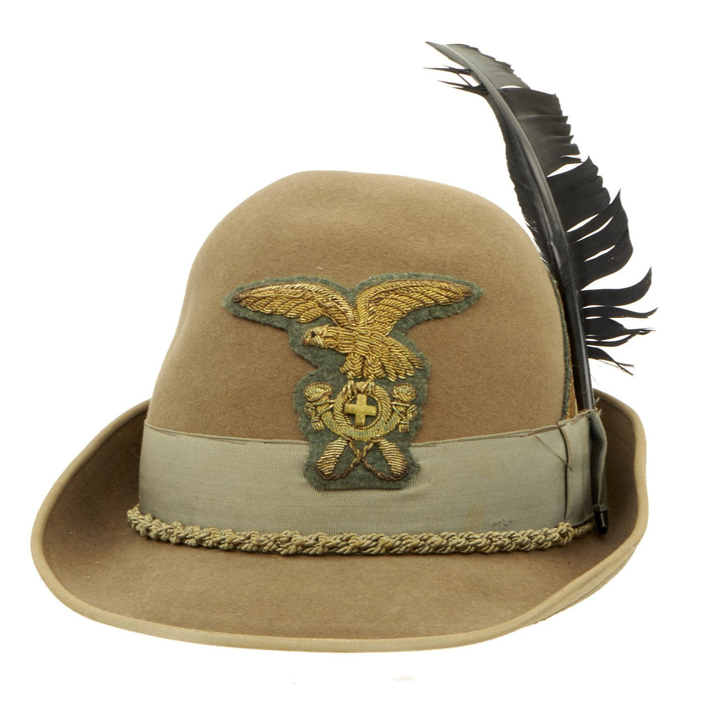 Original WWII Royal Italian Army Alpine Division Officer Alpini Cap wi ...