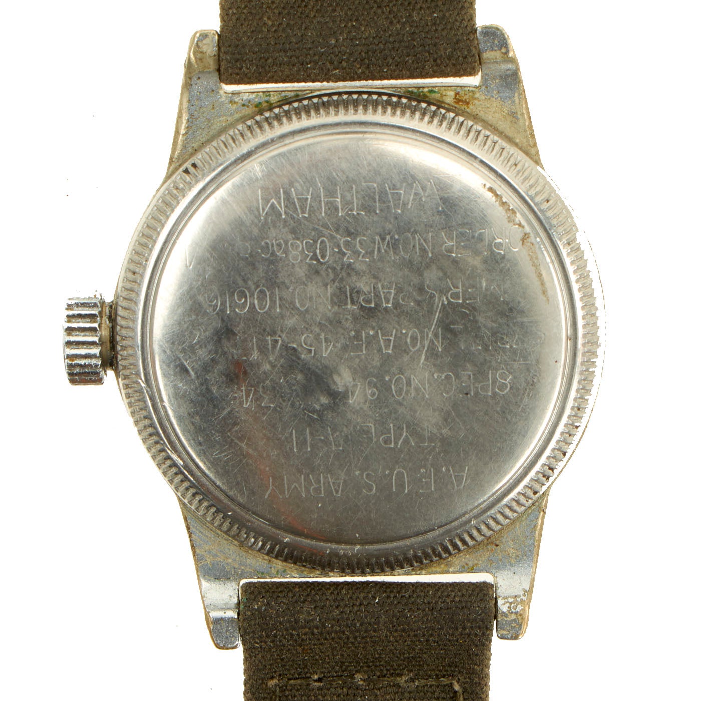 Original U.S. WWII 1945 Dated Type A-11 US Army Wrist Watch by Waltham ...