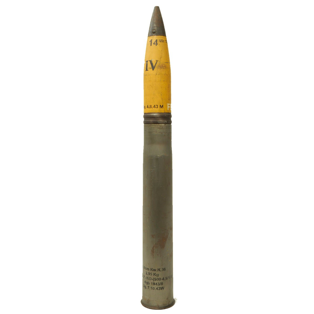 Original German WWII FlaK 88 High Explosive Inert Shell with Casing ...
