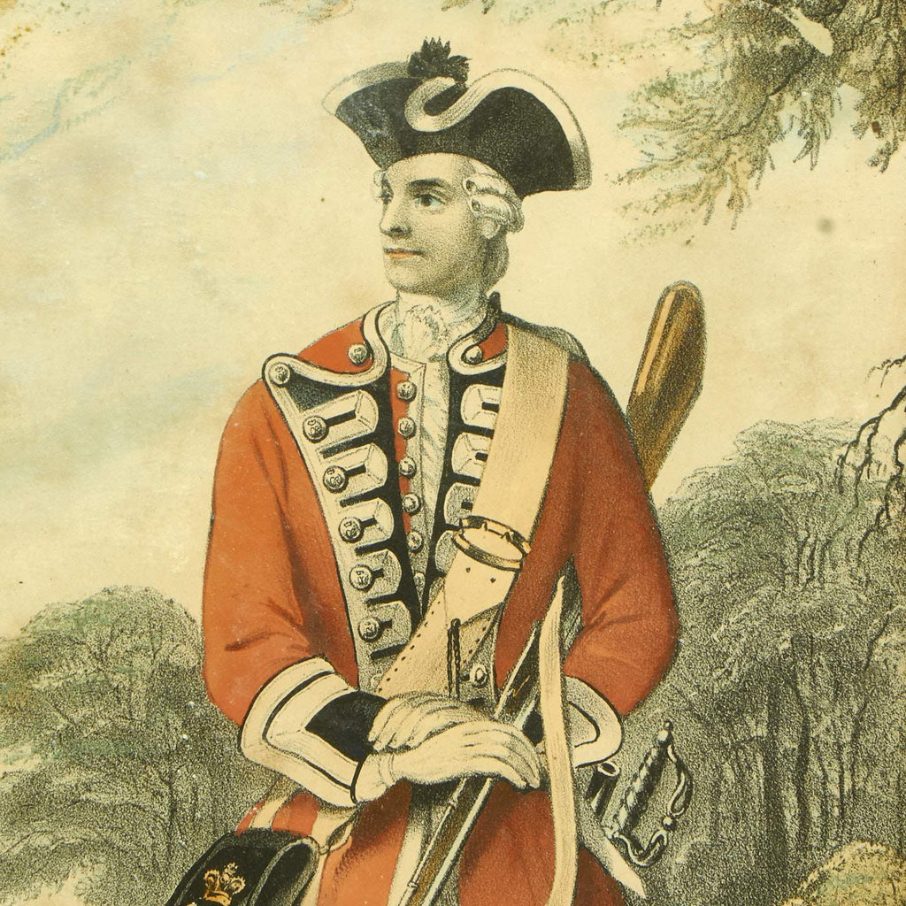 Original Framed Painting of British Red Coat Soldiers as in French & I ...