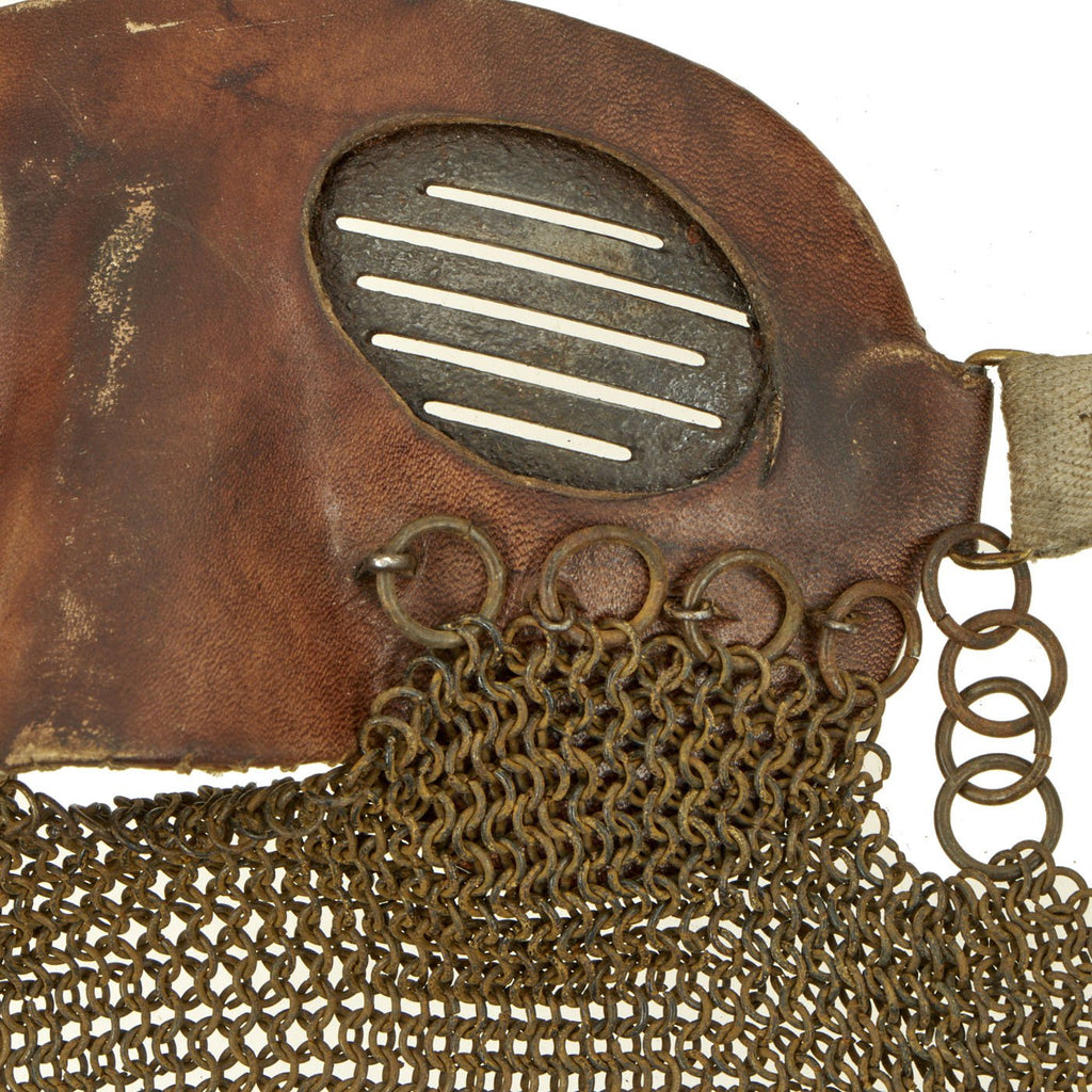 Original Rare British WWI Tankers Leather Covered Armor Face Mask with ...