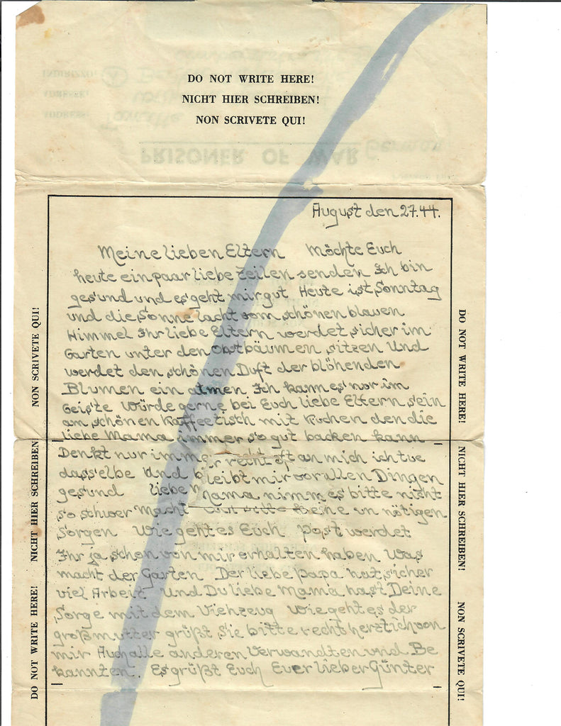 Original Set of German WWII Letters Written Back Home by German POWs H ...