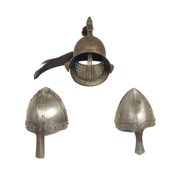 Ancient Roman Gladiator Murmillo Cassis Crista Helmet With Medieval St ...