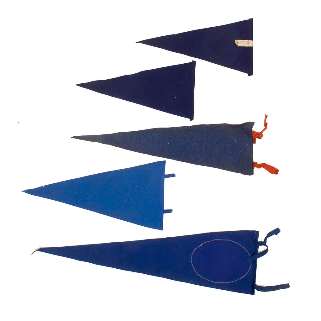 Original U.S. WWII Large Service and Battle Pennant Grouping - 23 Item ...