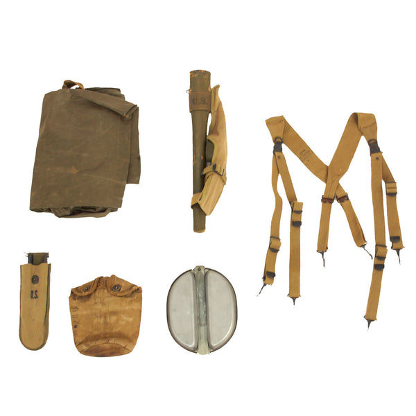 Original U.S. WWII G.I. Field Gear Lot Featuring British Made US M1910 ...
