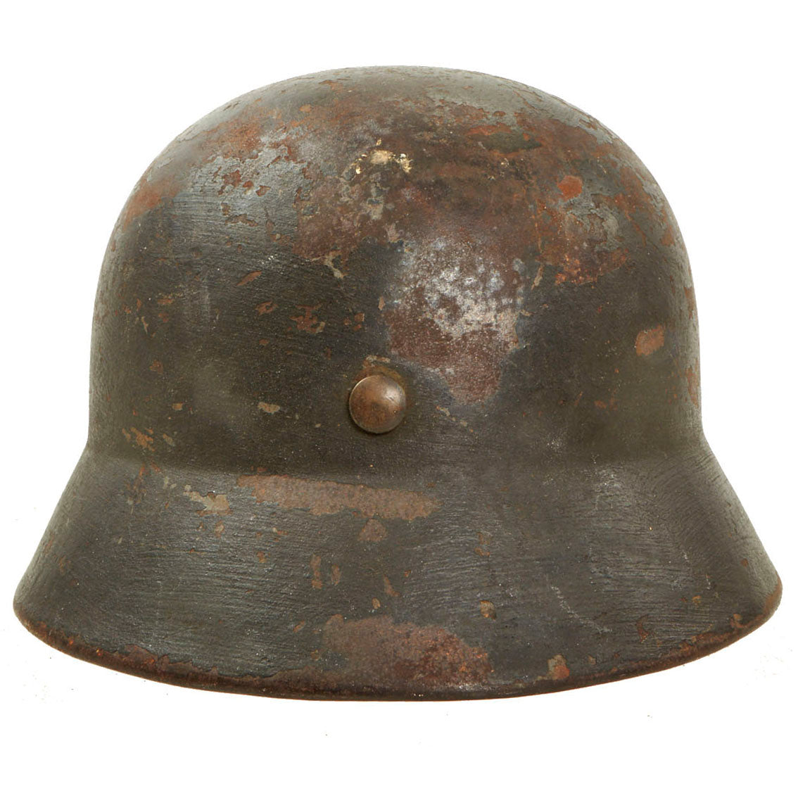 Original German WWII M40 Stahlhelm Steel Helmet with Worn Liner & Chin ...