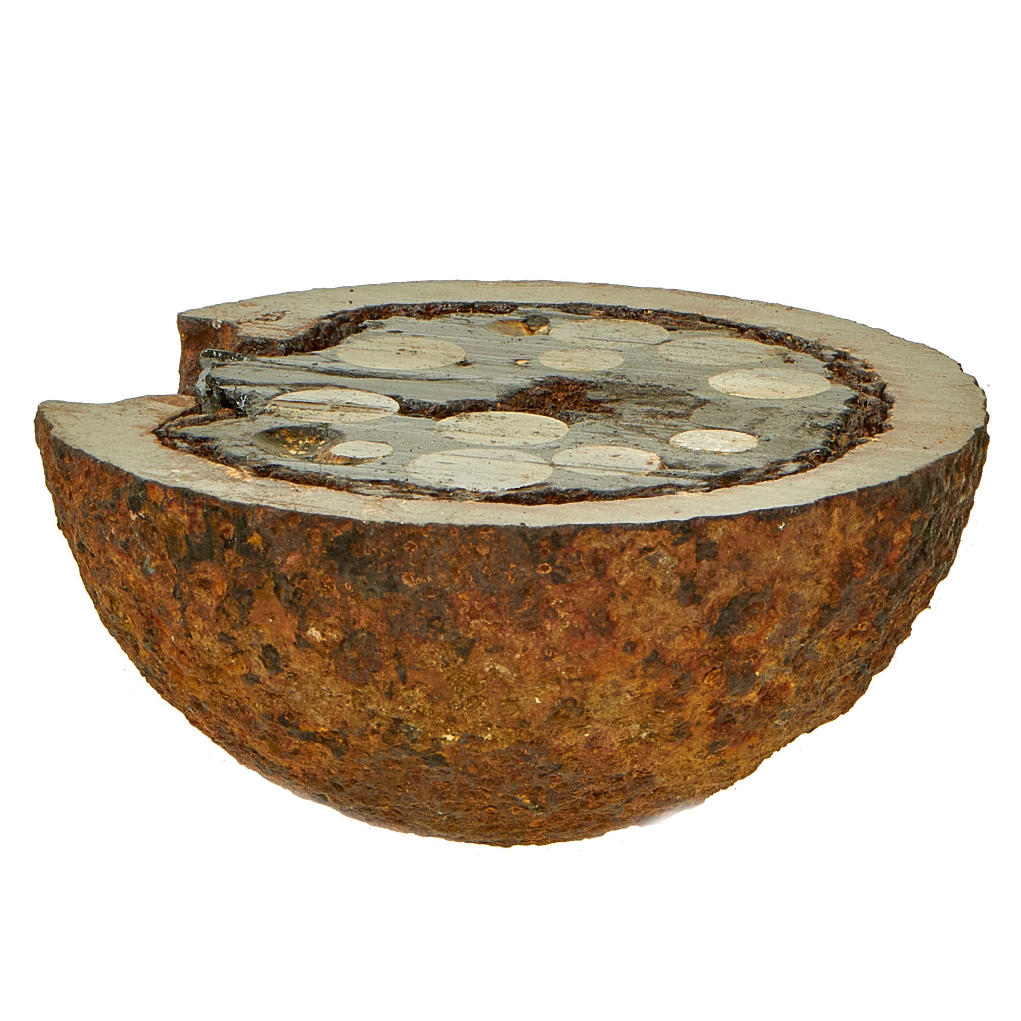 Original U.S. Civil War Confederate Cutaway 12pdr “Napoleon” Spherical ...