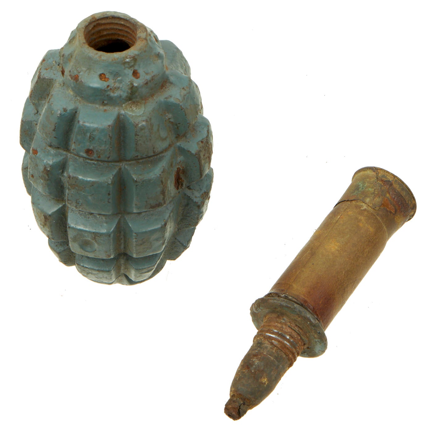 Original French WWI F1 Hand Grenade with Original Fuse - Inert ...