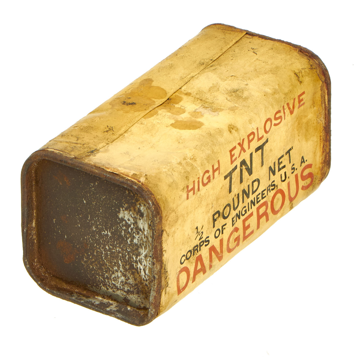 Original U.S. WWII Corps of Engineers High Explosive TNT 1/2 Pound Blo ...