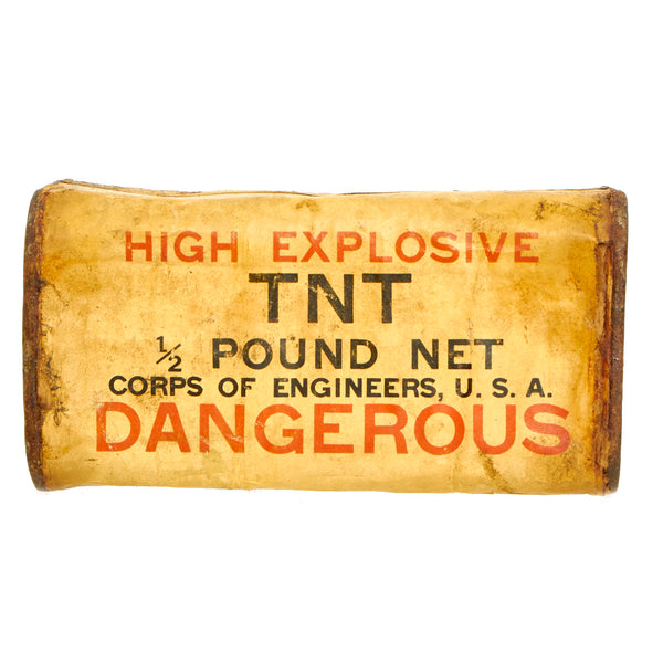 Original U.S. WWII Corps of Engineers High Explosive TNT 1/2 Pound Blo ...