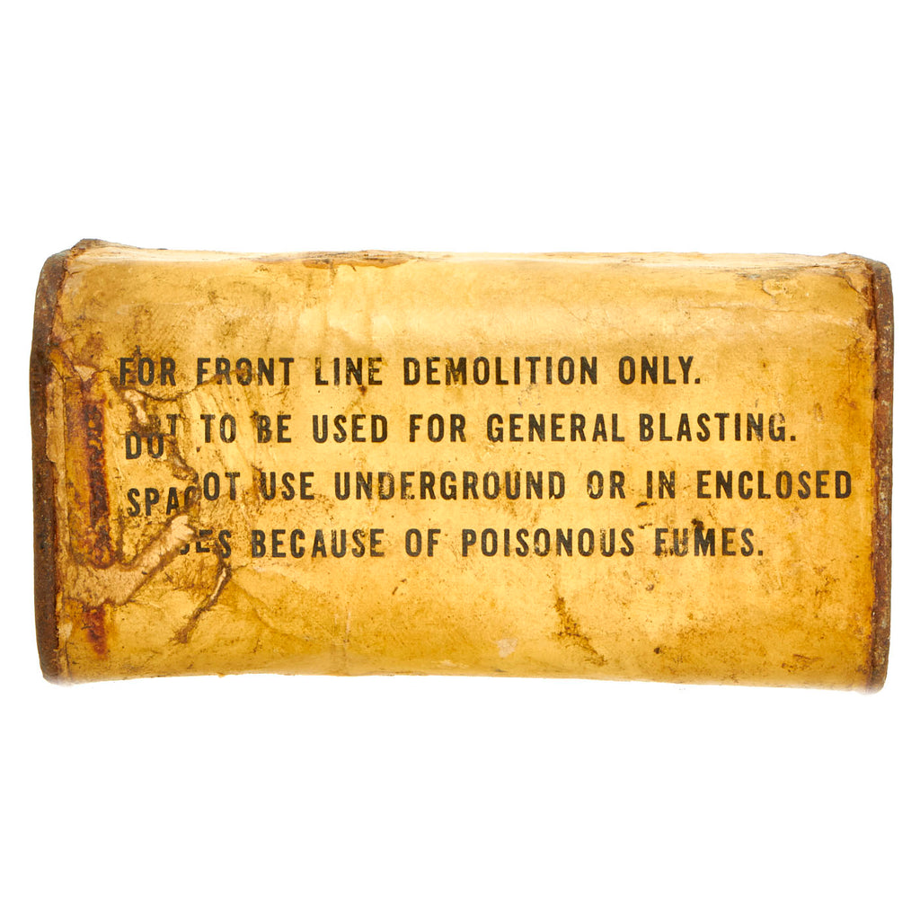 Original U.S. WWII Corps of Engineers High Explosive TNT 1/2 Pound Blo ...