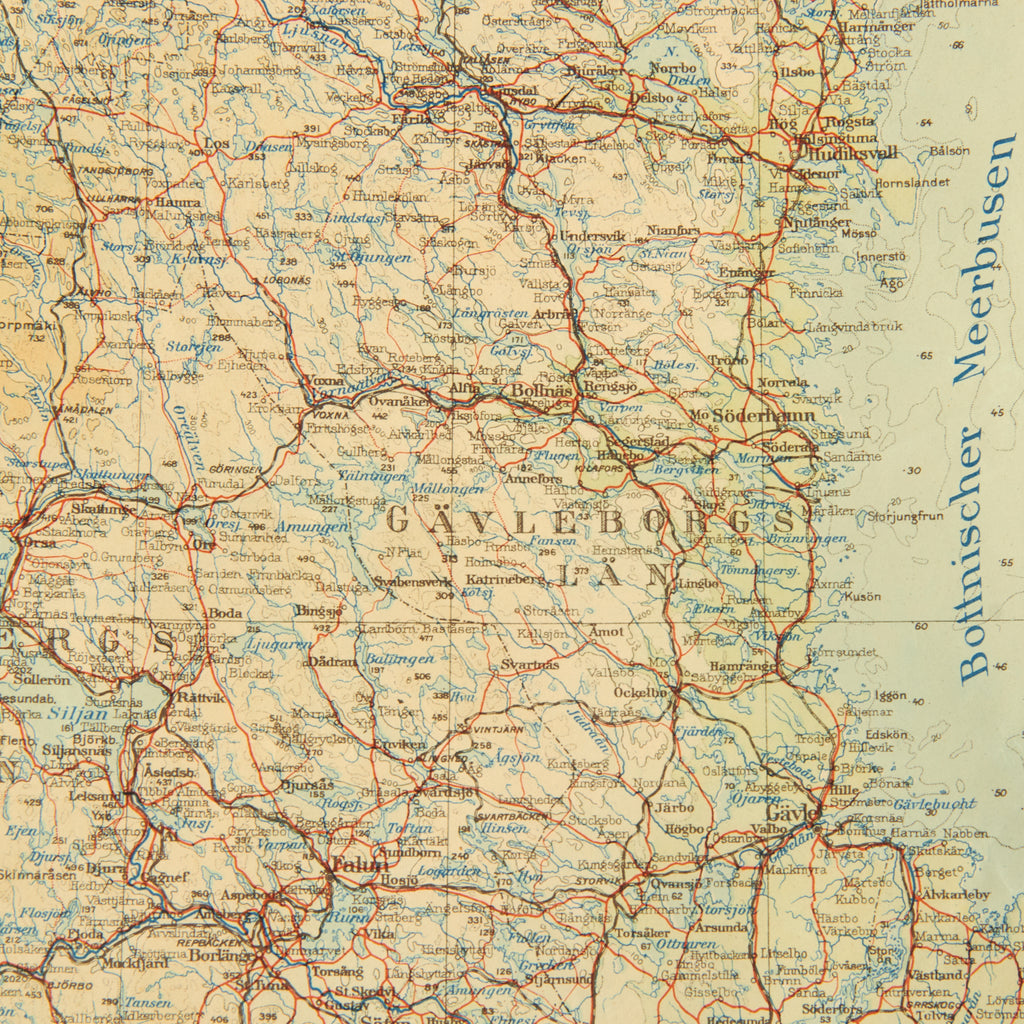 Original German WWII Luftwaffe Navigator Soft Laminate “Half” Map of N ...